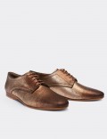 Copper Suede Leather Lace-up Shoes 01430ZBKRC03 - Deery