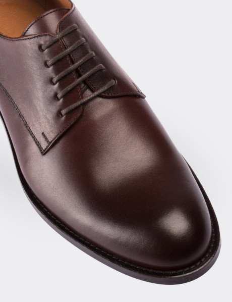 Black Leather Classic Shoes - Deery