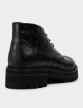 Black Leather Desert Boots 01847ZSYHE08 - Deery