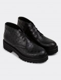 Black Leather Desert Boots 01847ZSYHE08 - Deery